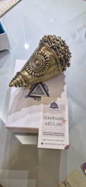 The Sacred Echo – Handmade Brass Conch (Shankha)